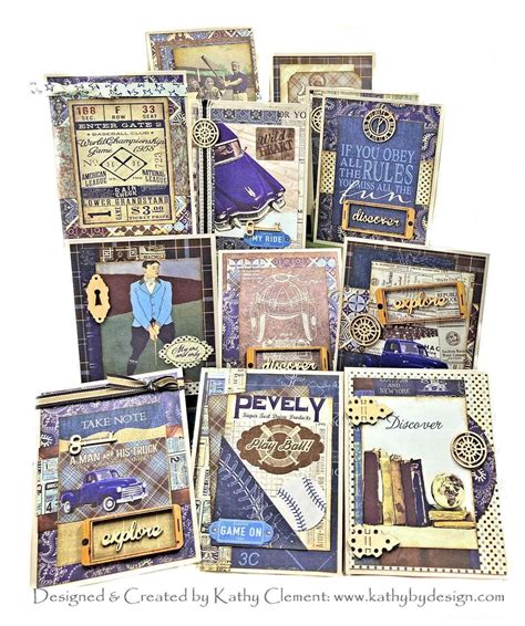 Rugged Masculine Card Stack Tutorial Kathy By Design
