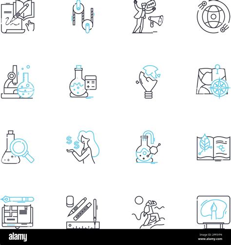 School Linear Icons Set Education Learning Teaching Students