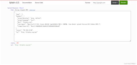 Splash的使用splash服务 Csdn博客