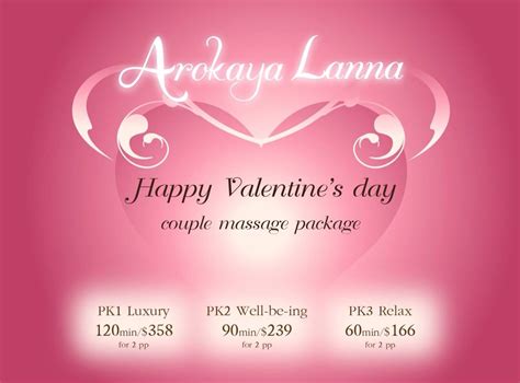 Happy Valentines Day Arokaya Lanna Spa Promotion For Couples Massage