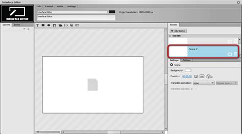 Interface Editor Overview Scene And Layer Settings Displayforce