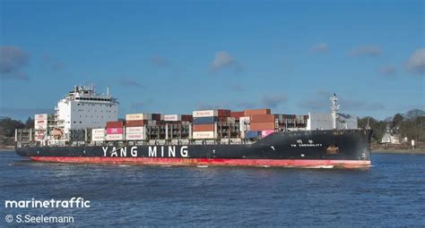 Ship Ym Credibility Container Ship Registered In Liberia Vessel