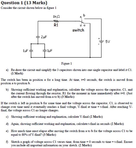 Solved Question 1 13 Marks Consider The Circuit Shown