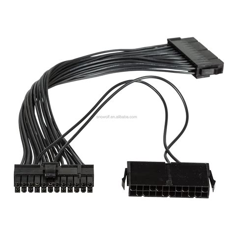 Dual 24 Pin Atx Power Supply Motherboard Adapter Cable For Using Two Psu S By Cryptosaur Gear