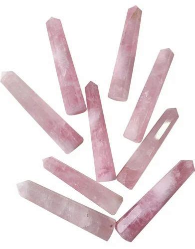 Pink Rose Quartz Crystal Stone Massage Wand Hexagonal Base At Rs 699