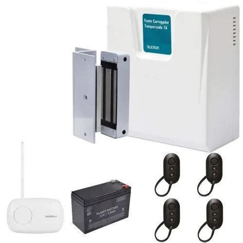 Kit Fechadura Trava Magnética Eletroimã Completo MadeiraMadeira