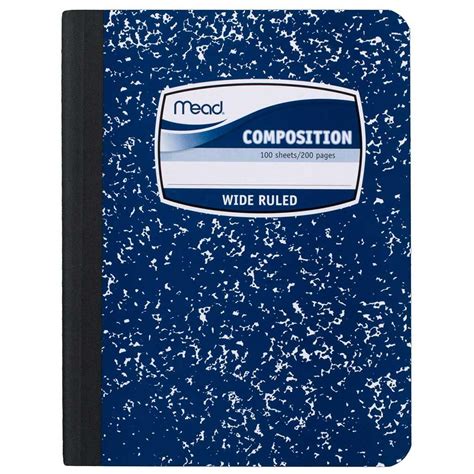 Amazon Mead Composition Book Notebook Wide Ruled 9 75 X 7 5