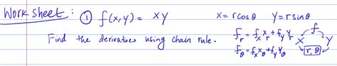 Solved Work Sheet1 Fxyxyxrcosθyrsinθfind The