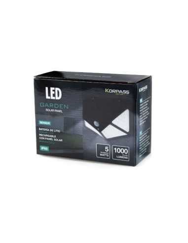 Aplique solar LED Korpass 5W luz fría