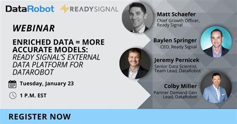 Ready Signal Webinar On Enriched Data For Forecasting Ready Signal Posted On The Topic Linkedin