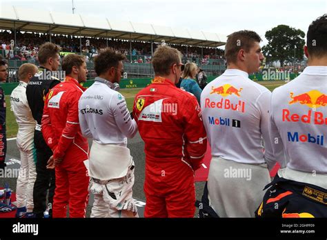The Drivers As The Grid Observes The National Anthem 16072017