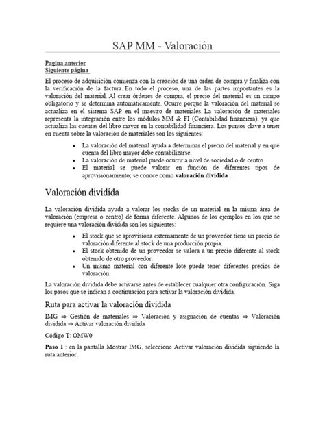 Sap Mm Split Valuation Pdf Business Informática