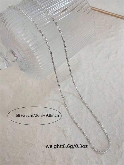 One Simple Silver Plated Copper Shiny Sparkling Single Layer Sexy Waist