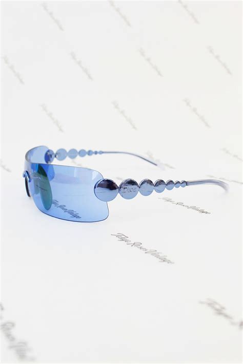Dior Blue Rimless Glasses Circle Arms Tokyo Roses Vintage