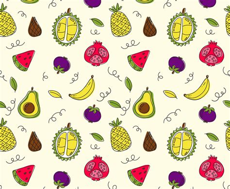 Tropical Fruit Pattern Vector Art And Graphics