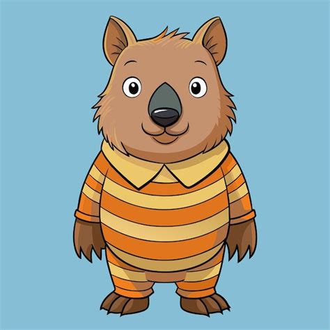 Ilustración De Un Wombat Vector Premium