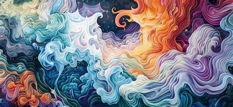 Premium Photo Dramatically Colored Mural Radiating Intense Effects