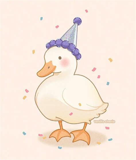 262今天也是开心可爱的一天鸭twi：vanillacherie插画 花瓣网