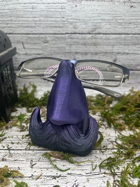 3d Printed Nosy Glasses Holder Stand Mustache Etsy