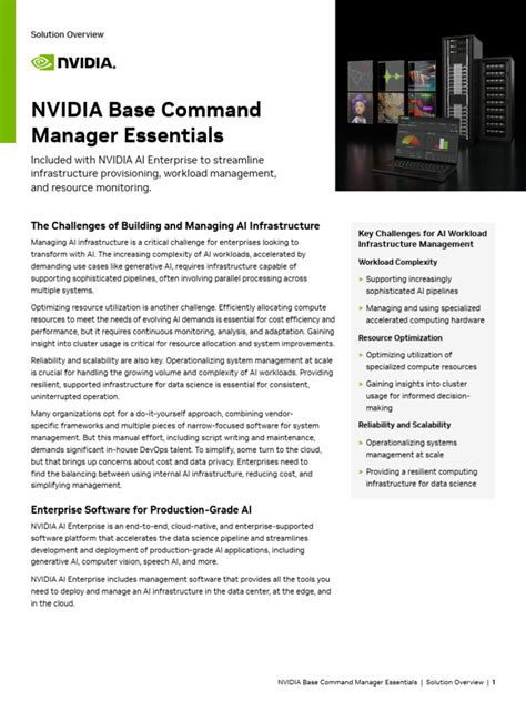 Solution Overview Base Command Manager Pdf Scalability Graphics Processing Unit