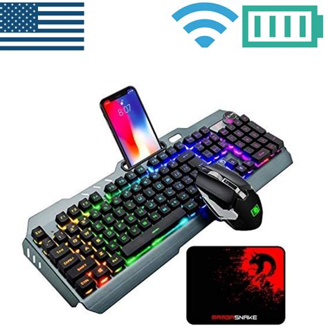 And Mouse Combo Wireless Rainbow Rgb Gaming Keyboard