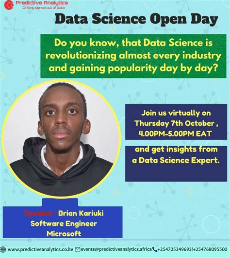 Predictive Analytics Lab Would Like To Invite You To Our Data Science… Timothy Oriedo Big Data