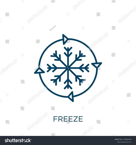 Freeze Icon Thin Linear Freeze Outline Stock Vector Royalty Free