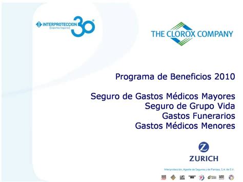 PPT Programa De Beneficios 2010 Seguro De Gastos M Dicos Mayores
