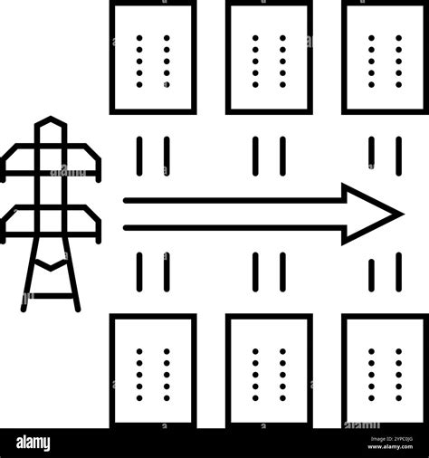 Planning Electric Grid Line Icon Vector Illustration Stock Vector Image And Art Alamy