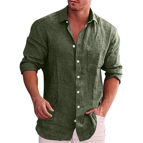 Hcuribad Mens Shirts2024 New Mens Popular Wrapped Casual Slim Long