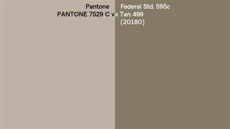 Pantone 7529 C Vs Federal Std 595c Tan 499 20180 Side By Side Comparison