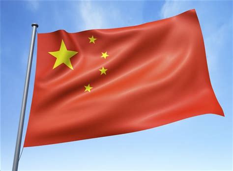 中国国旗卡通画 升国旗卡通画简笔画 手绘中国国旗 大山谷图库