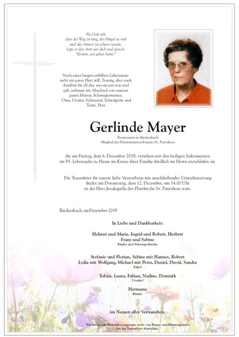 Gerlinde Mayer Bestattung Esterbauer