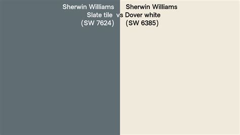 Sherwin Williams Slate Tile Vs Dover White Side By Side Comparison