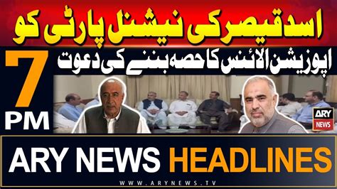 Ary News 7 Pm Headlines 31st May 2024 Grand Opposition Alliance