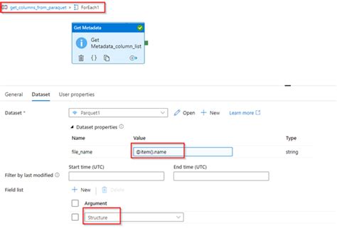 Azure Data Factory Get File Structure From Get Metadata In Adf