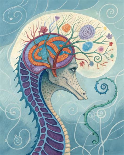 An Artistic Rendering Of A Neural Network Surrounding The Hippocampus Representing The Synaptic