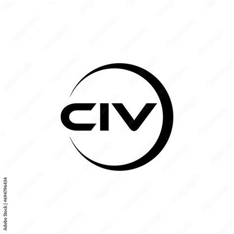 Civ Letter Logo Design With White Background In Illustrator Cube Logo Vector Logo Modern