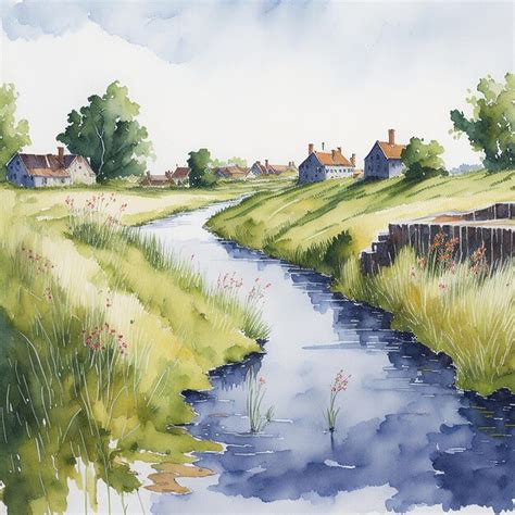 Premium Ai Image Irrigation Canal