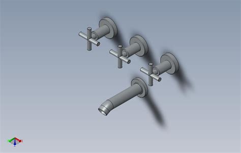 淋浴水龙头solidworks 2012模型图纸免费下载 懒石网