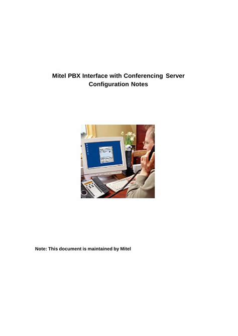 Pdf Mitel Pbx Interface With Conferencing Server Configuration