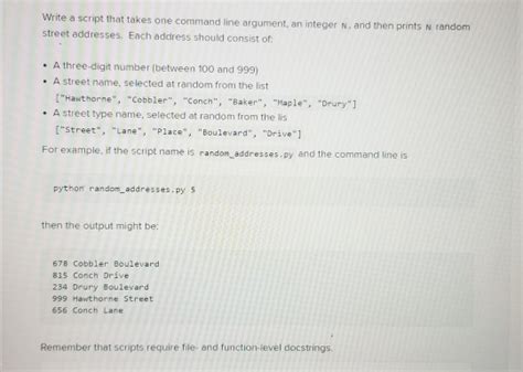solved write a script that takes one command line argument