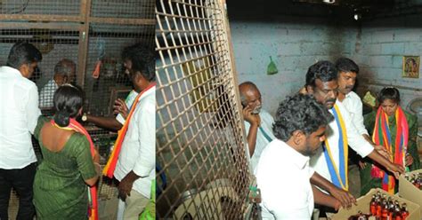 Pmk Candidate Thilagabama Protest கள்ளச்சந்தையில் சரக்கா விக்கிற