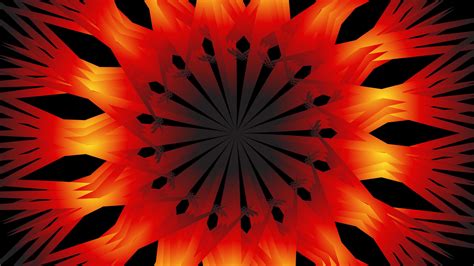 Abstract Circle Kaleidoscope Ornament In Red 1742592 Vector Art At Vecteezy