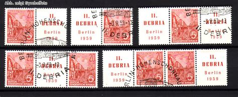 BRIEFMARKEN DDR ZDR V MICHEL NR B DEBRIA KOMPLETT ZDR O günstig kaufen im