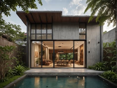 Minimalist Modern Twostory Javanese House Design With Joglo Roof Ai