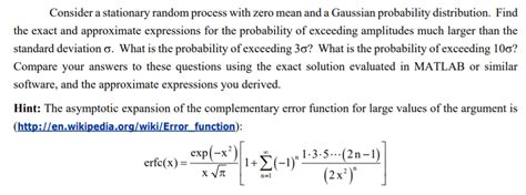 Solved Consider A Stationary Random Process With Zero Mean