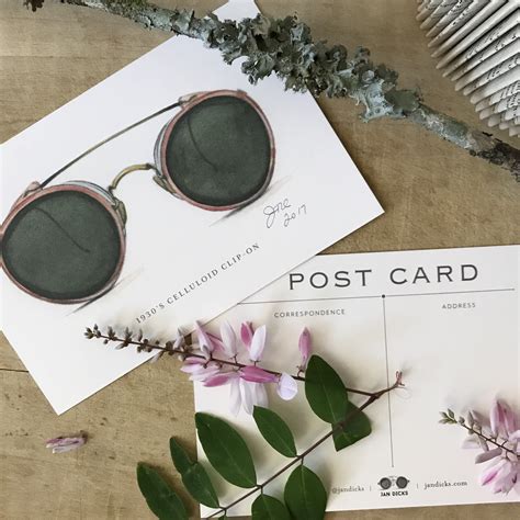Set Of 6 Postcards Vintage Sunglasses 1850 1970 — Jan Dicks