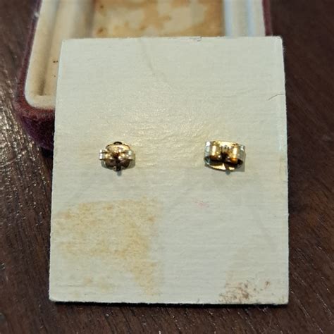 14 Carrot Gold Jewelry Vintage 4 Kt Gold Amethyst Pierced Earrings