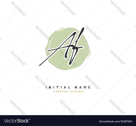 A F Af Beauty Initial Logo Handwriting Logo Vector Image